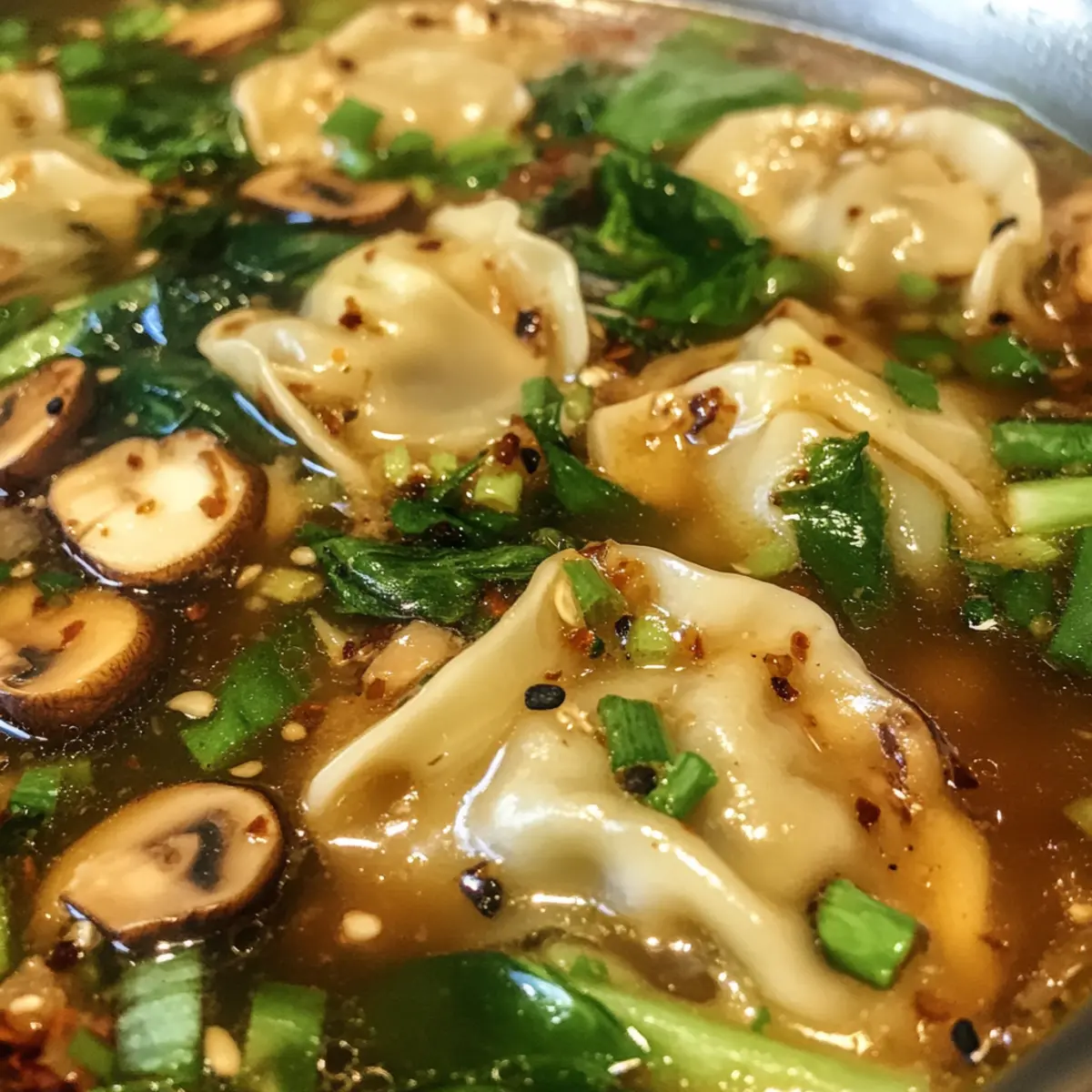 Cozy Asian Dumpling Potsticker Soup for Comforting Nights - Pinch Pulse