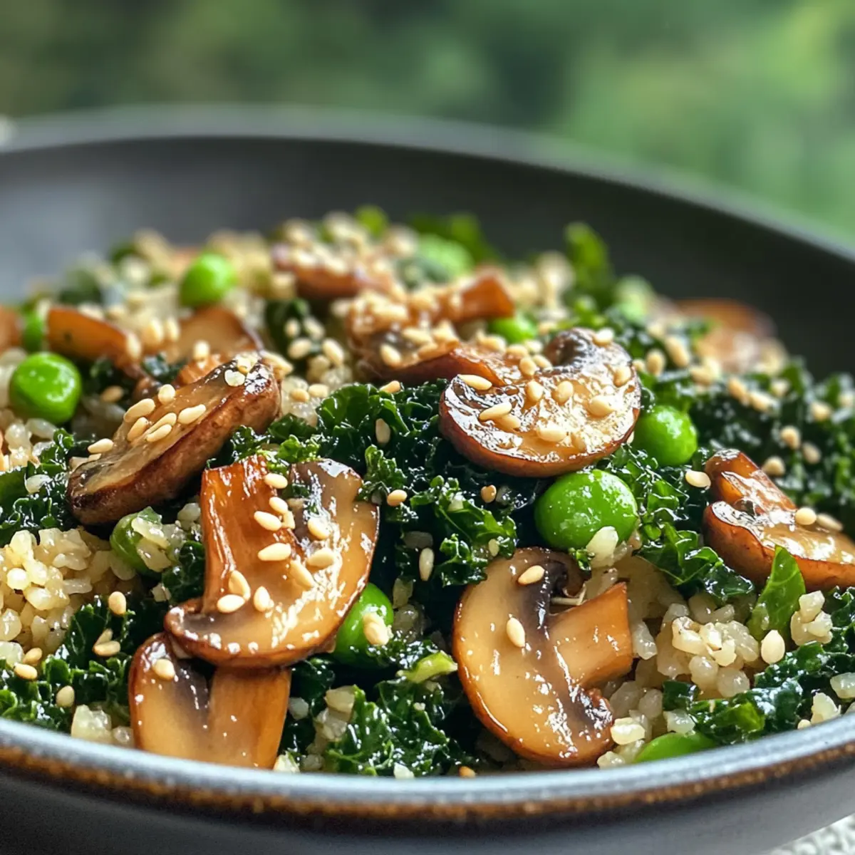 Crispy Kale and Shiitake Fried Rice: Your Healthy Dinner Fix - Pinch Pulse